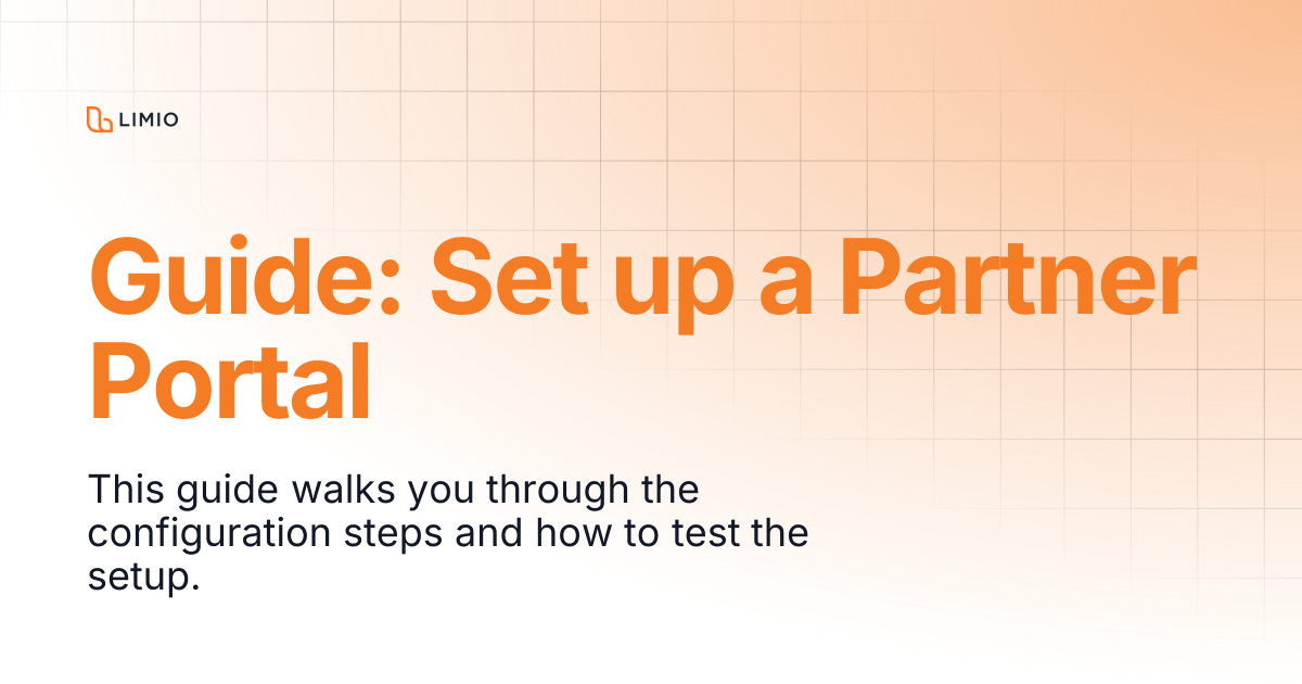 Guide: Set up a Partner Portal | Guides | Limio Docs